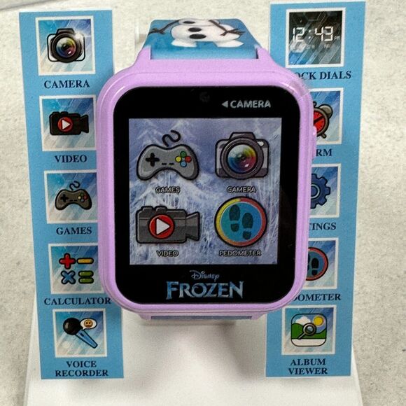 Disney | Accessories | Disney Frozen Smart Watch Girls Purple Touch ...